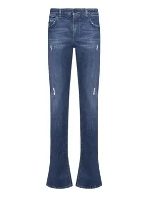 Dolce & Gabbana Mid-rise Distressed Jeans - Blue