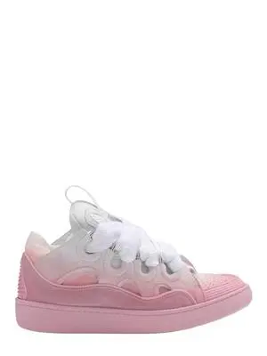 LANVIN Curb Lace-up Panelled Sneakers - Pink
