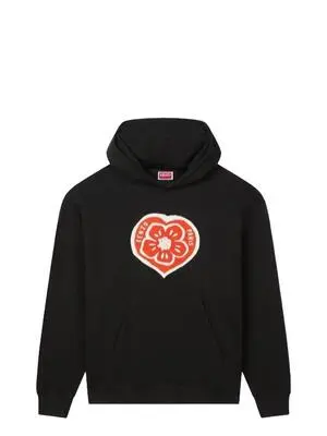 Kenzo Boke Heart Oversized Hoodie In Cotton - Black