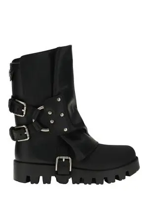 Dolce & Gabbana Buckled Ankle Boots - Black