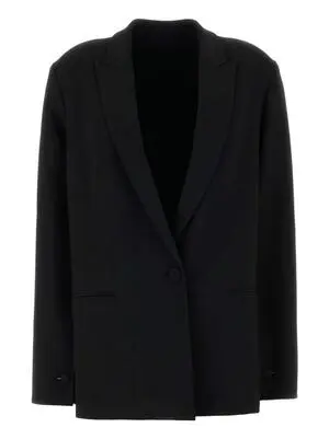 Alberta Ferretti Single-breasted Blazer In Stretch Crepe - Black