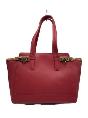 FERRAGAMO Double-handled Shoulder Bag With Zipper Details - Red