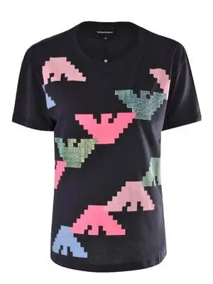 Emporio Armani Graphic Print T-shirt - Black