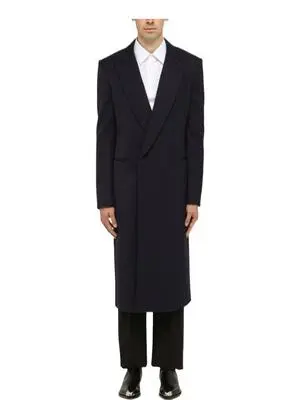 Alexander McQueen Single-breasted V-neck Coat - Black