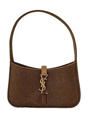 Saint Laurent Saint Laurent Le 5 À 7 Crystal-Embellished Shoulder Bag Brown