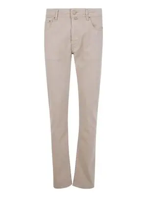 Jacob Cohen Embroidered Pocket Trousers - Nude