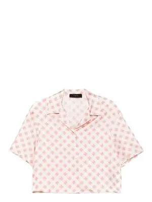 Amiri Allover Ma Printed Short Sleeve Shirt - Peach