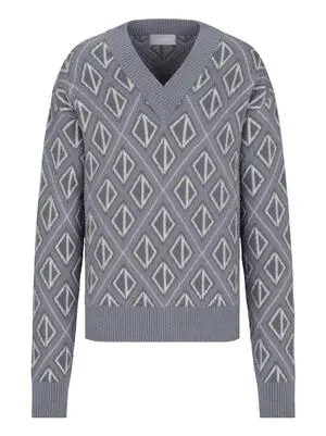 DIOR Dior Long-Sleeved Knitted Pullover With V-Neck