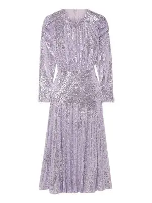 Rixo Long Sleeve Sequined Dress - Purple