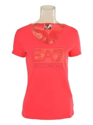 EA7 Round Neck Short Sleeve T-shirt - Orange
