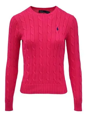 Polo Ralph Lauren Polo Ralph Lauren Julianna Cable Knit Sweater Bright Pink