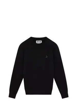 GOLDEN GOOSE Star Printed Crewneck Sweatshirt - Black