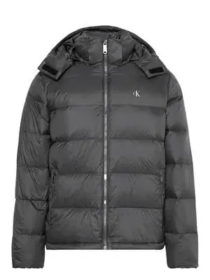 Calvin Klein Hooded Puffer Jacket With Down Insulation - Black