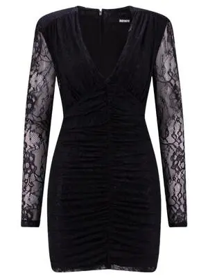 ROTATE BY BIRGER CHRISTENSEN V-neck Lace Dress - Black