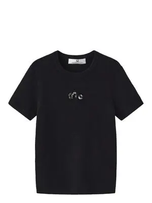 Marissa Chiara Marissa Chiara Short-Sleeved Knit T-Shirt Black