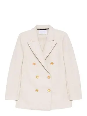 Harris Wharf London Harris Wharf London Double-Breasted Gold-Button Coat White