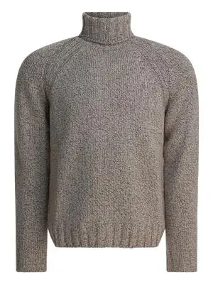 Zegna Knitted Turtleneck Jumper - Gray