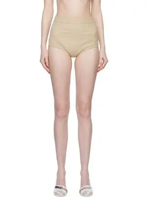 Coperni High-waisted Mini Shorts - Nude