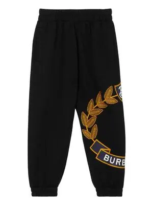 Burberry Oak Leaf Crest Jogging Pants - Black