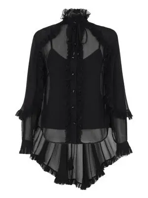 Zimmermann Illuminate Frill Shirt - Black