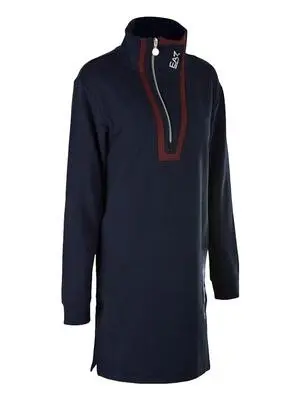 EA7 High Collar Zip Up Sweater - Black
