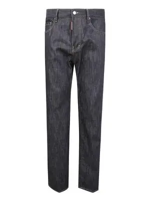 Dsquared2 Cotton Jeans With Contrast Stitching - Black