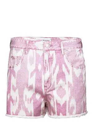 ISABEL MARANT ÉTOILE Isabel Marant Etoile Ikat Print Denim Shorts