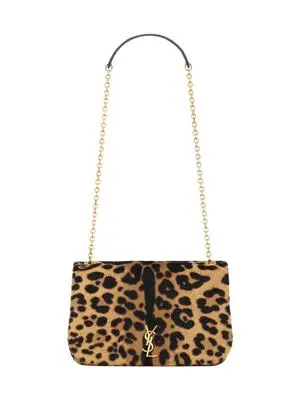 Saint Laurent Jamie 4.3 Leopard Print Pony Hair Mini Shoulder Bag - Black