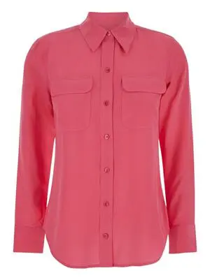 Equipment Lapel Button Shirt - Red