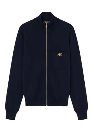 Versace Medusa Zipped Cardigan - Blue