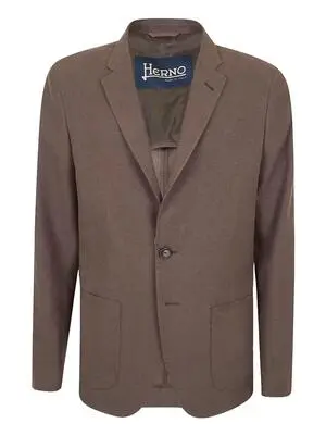 Herno Single-breasted Blazer - Brown
