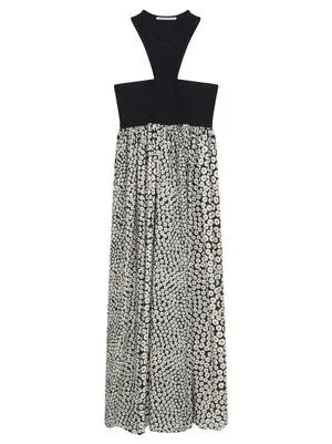 Stella McCartney Floral Print Sleeveless Maxi Dress - Gray