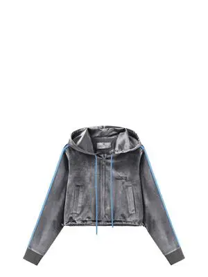 MARISSA CHIARA Marissa Chiara Long Sleeve Zip-Up Cropped Jacket