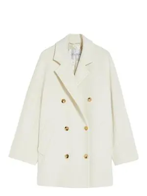 Max Mara Double-breasted Long-sleeved Coat - White