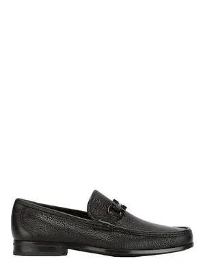 FERRAGAMO Gancini Ornament Moccasins - Black