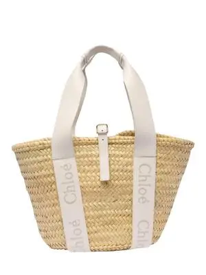 Chloé Medium Sense Basket Bag - Nude