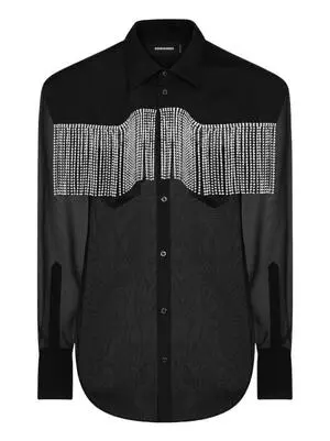 DSQUARED2 Dsquared2 Fringed Long-Sleeved Shirt