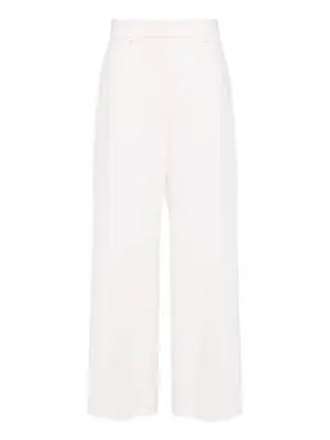 MSGM High-waist Tailored Straight-leg Trousers - White
