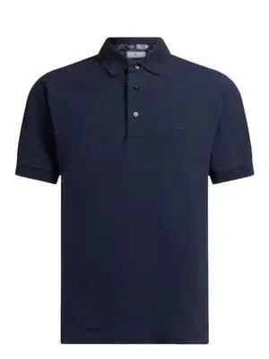 Etro Cotton Polo Shirt With Pegaso - Blue