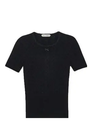 J.W.ANDERSON Jw Anderson Short-sleeved Crewneck T-shirt - Black