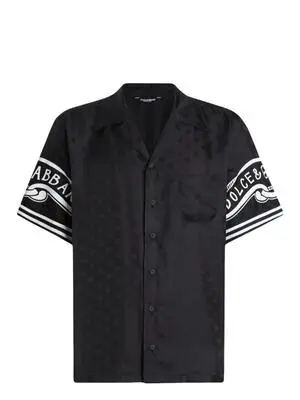 Dolce & Gabbana Dolce Gabbana Bandanna Printed Denim Shirt - Black