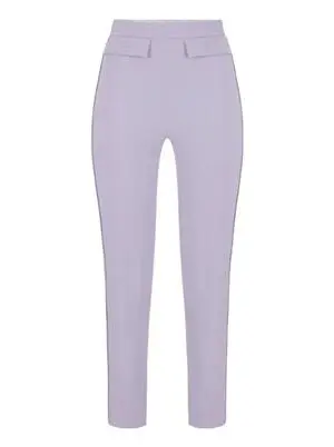 Elisabetta Franchi Logo Detail Trousers - Lavender