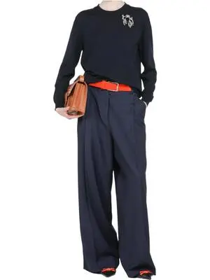 N.21 High-waisted Wide-leg Pants - Black