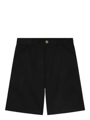 VERSACE Versace Logo Patch Knee-Length Shorts