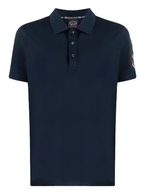 PAUL  SHARK Logo Patch Polo Shirt - Black