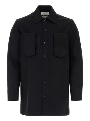 JIL SANDER Embellished Buttoned Shirt - Black