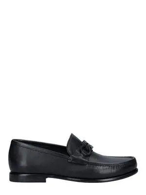 FERRAGAMO Gancini Bit Loafers - Black