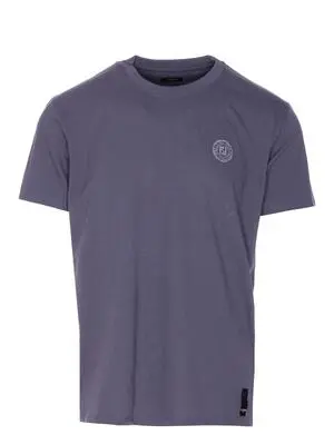 Fendi Logo Embroidered Crewneck T-shirt - Blue