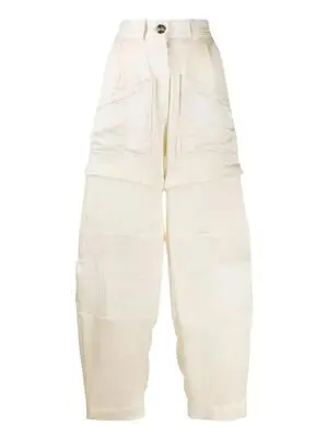 LANVIN High-waisted Tapered Pants - White