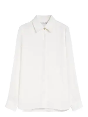 Max Mara Classic Collared Long-sleeve Shirt - White